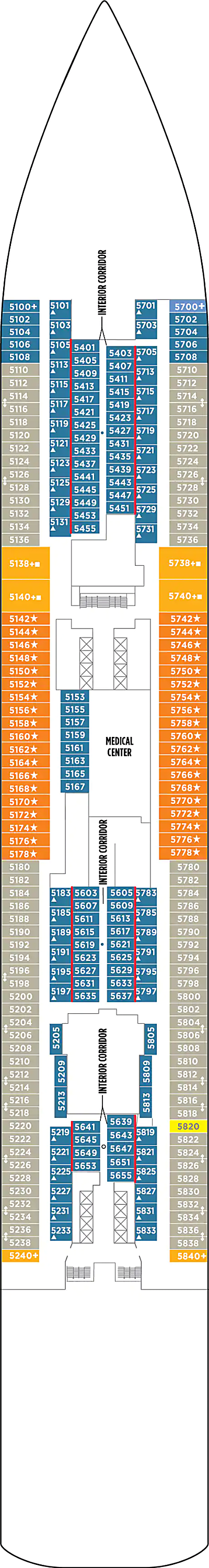 Norwegian Breakaway Deck 5 - Activities & Deck Plan Layout