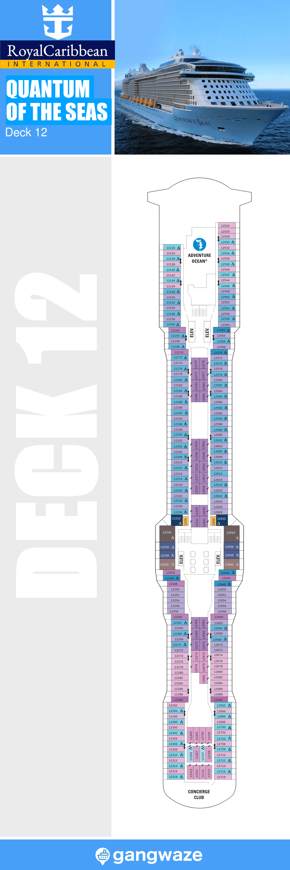Quantum of the Seas Deck 12 - Activities & Deck Plan Layout