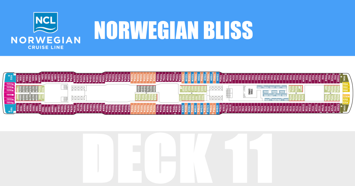 Norwegian Bliss Deck 11 - Activities & Deck Plan Layout