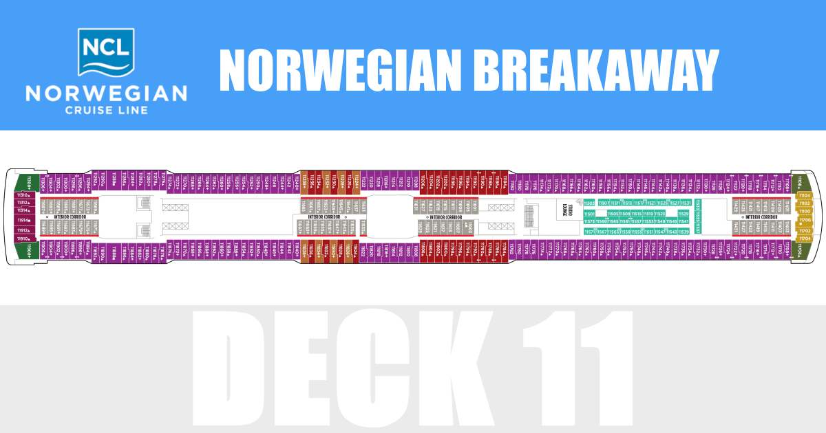 Norwegian Breakaway Deck 11 - Activities & Deck Plan Layout