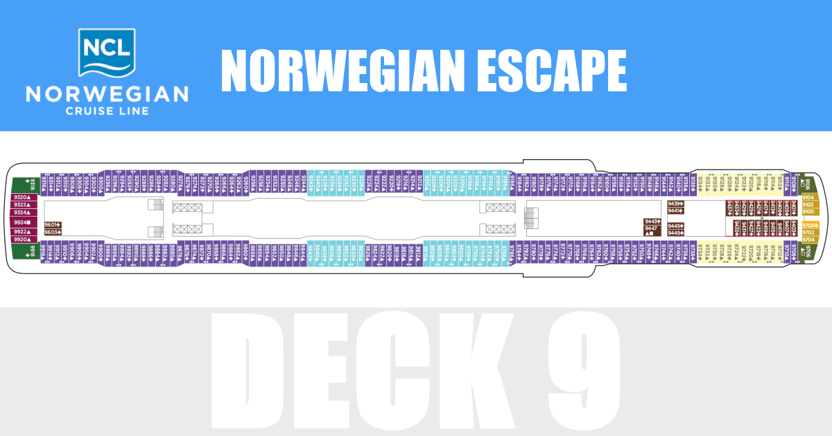 Norwegian Escape Deck 9 - Activities & Deck Plan Layout