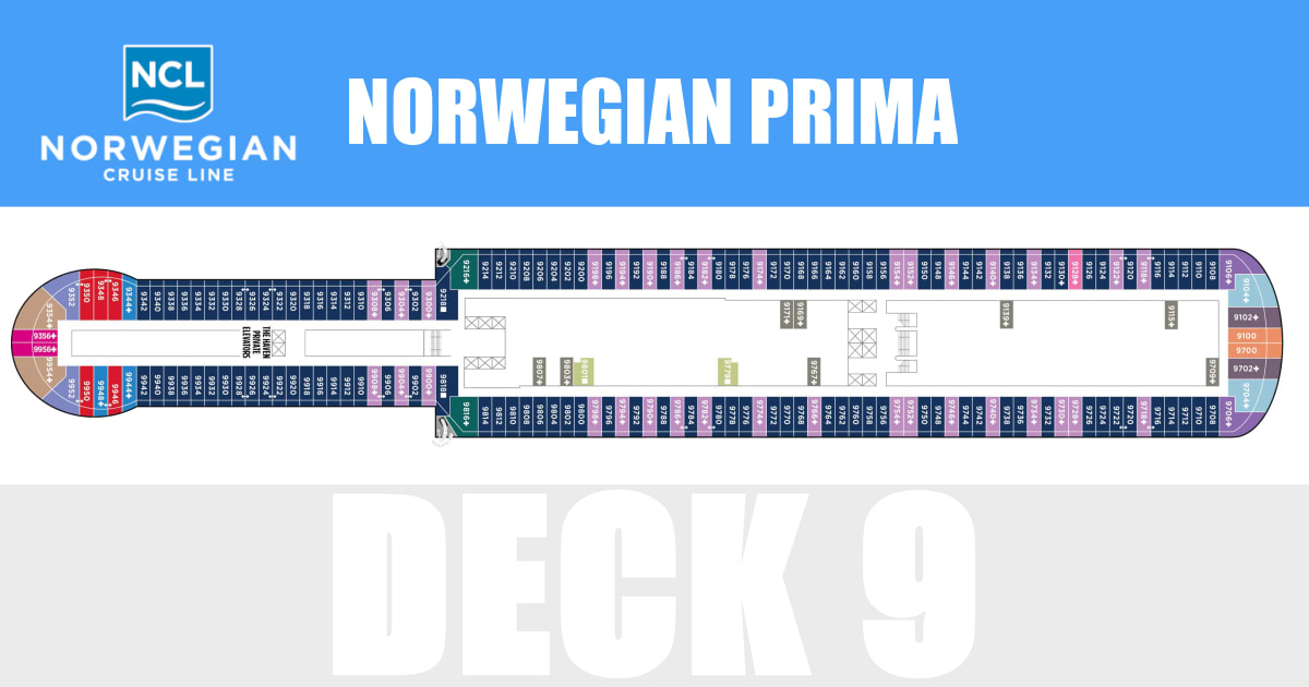 Norwegian Prima Deck 9 - Activities & Deck Plan Layout