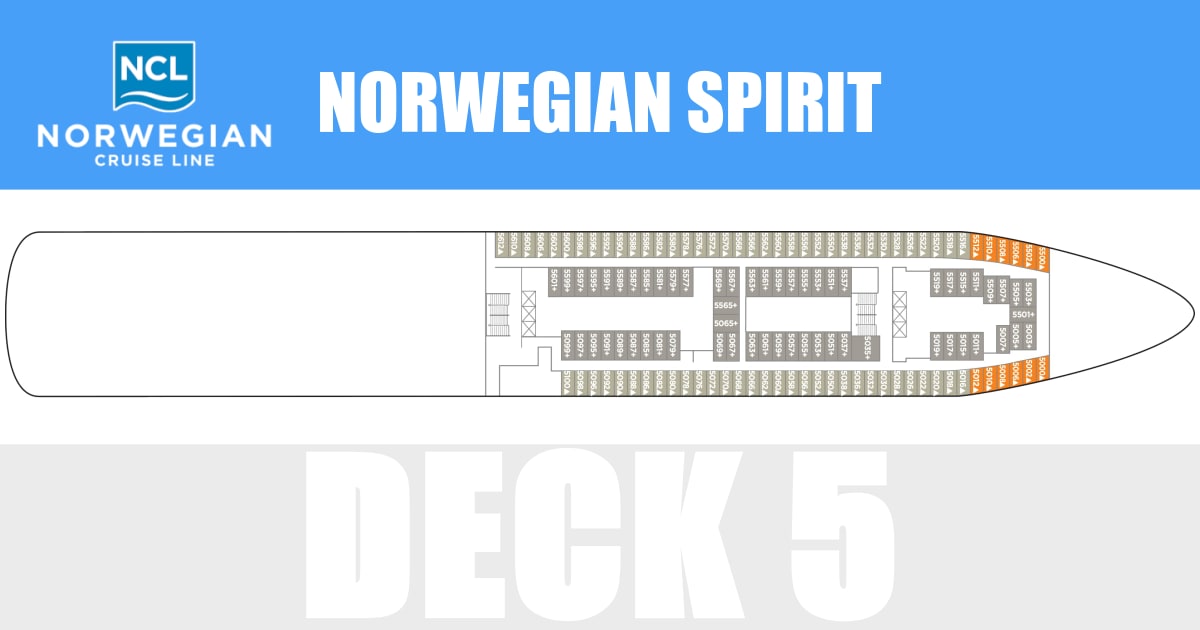 Norwegian Spirit Deck 5 - Activities & Deck Plan Layout