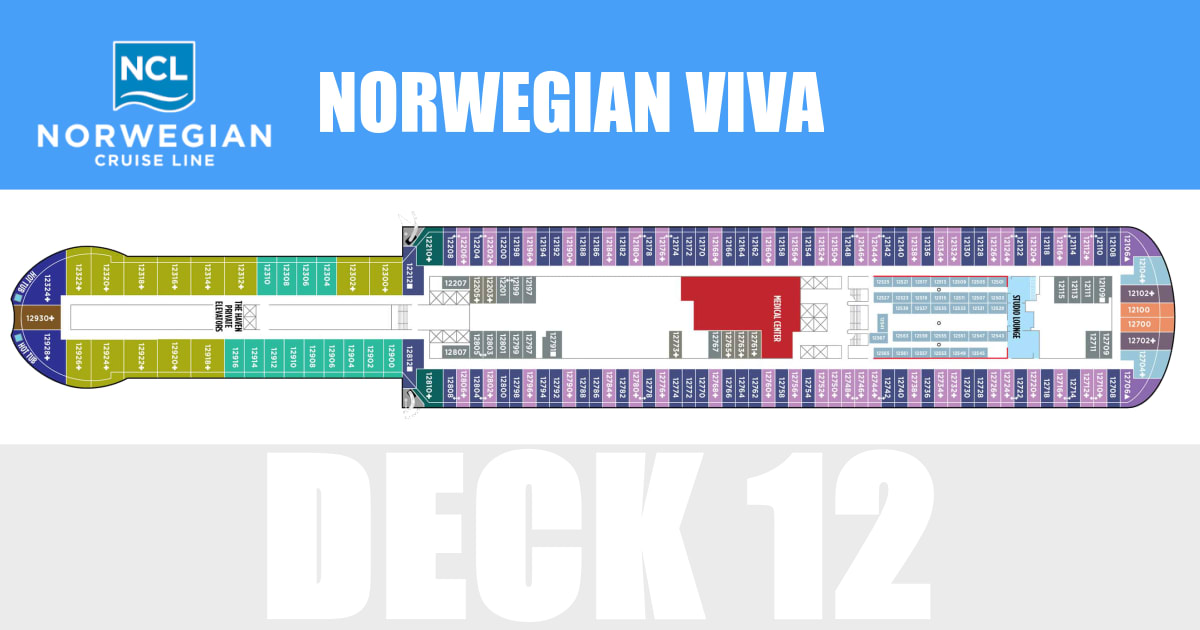 Norwegian Viva Deck 12 - Activities & Deck Plan Layout