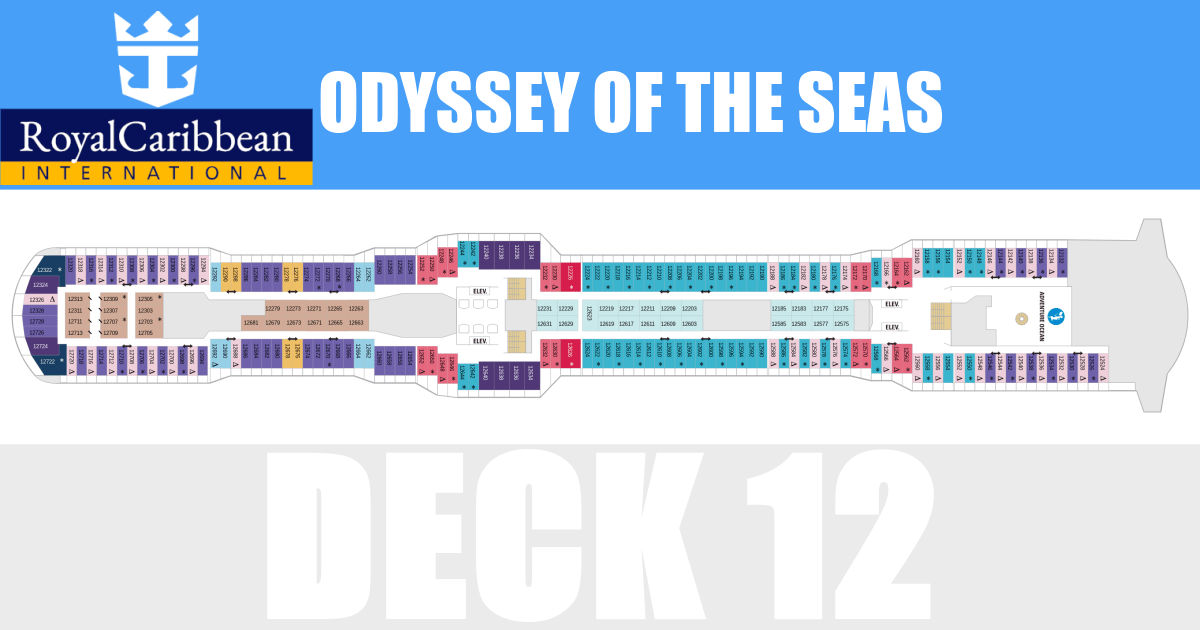 Odyssey of the Seas Deck 12 - Activities & Deck Plan Layout