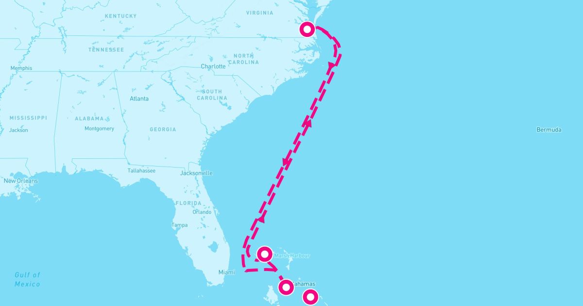 Carnival Sunshine - December 13th, 2025 - Cruise Map & Port Info