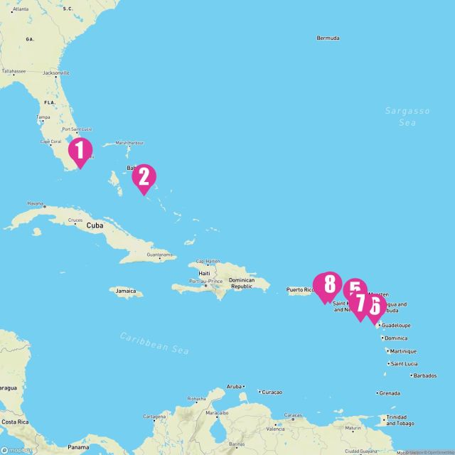 Enchanted Princess - March 10th, 2025 - Cruise Map & Port Info