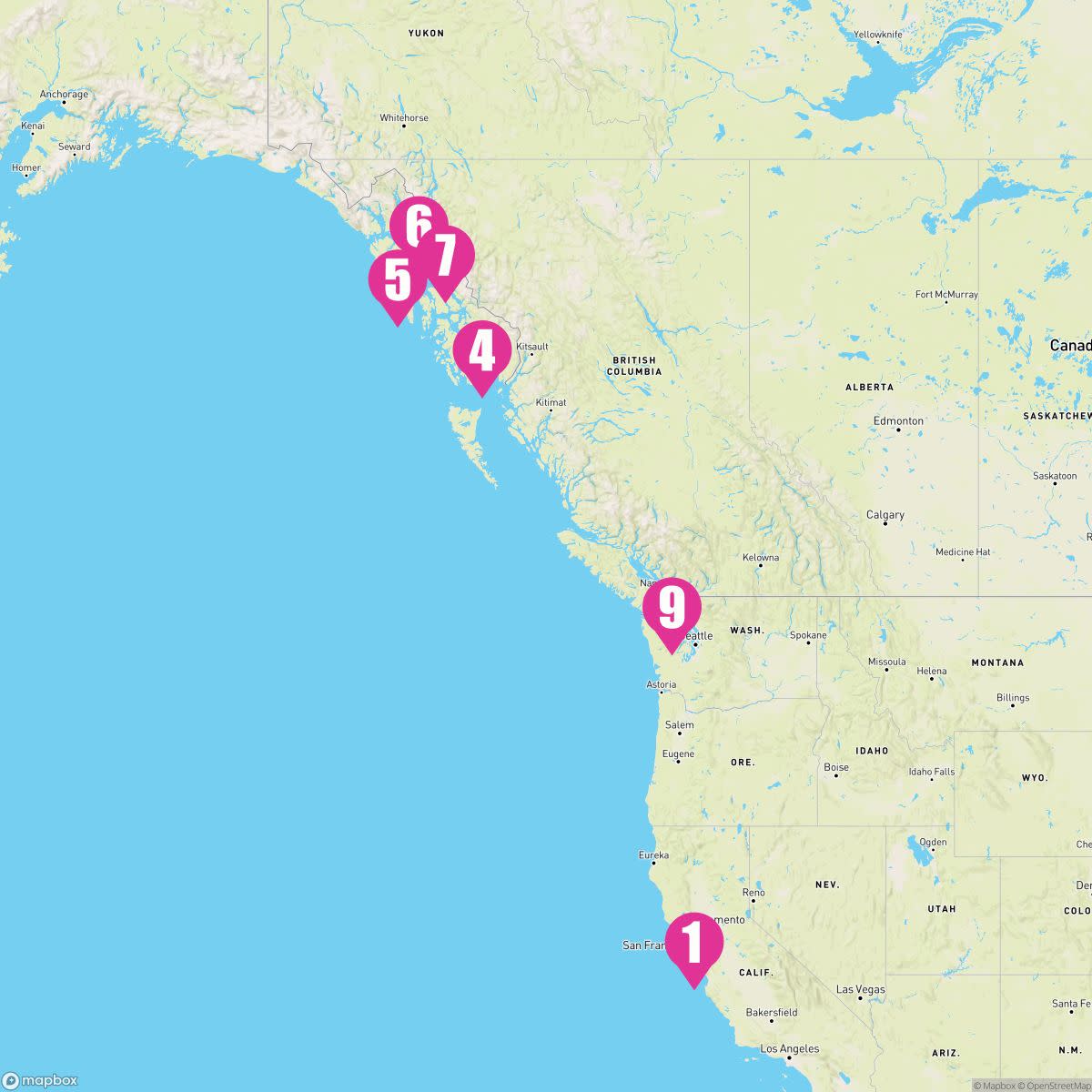 Crown Princess - June 28th, 2024 - Cruise Map & Port Info