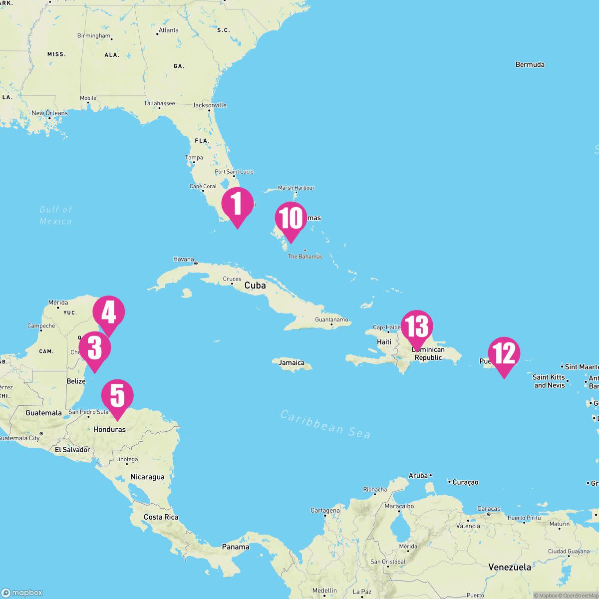 MSC Seaside - January 5th, 2025 - Cruise Map & Port Info