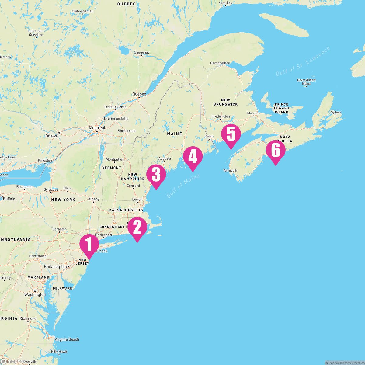Norwegian Breakaway - October 6th, 2024 - Cruise Map & Port Info