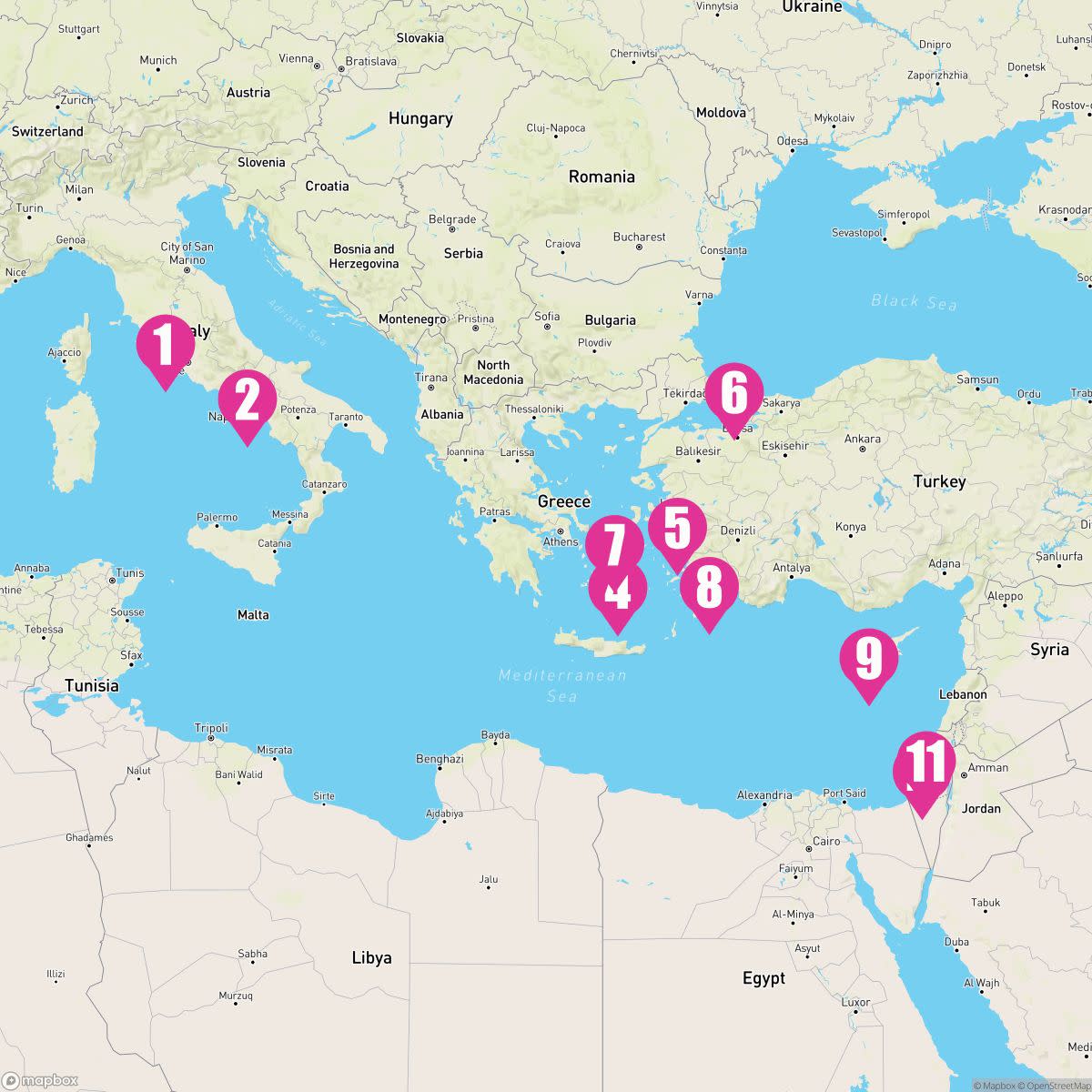 Norwegian Epic - November 1st, 2025 - Cruise Map & Port Info