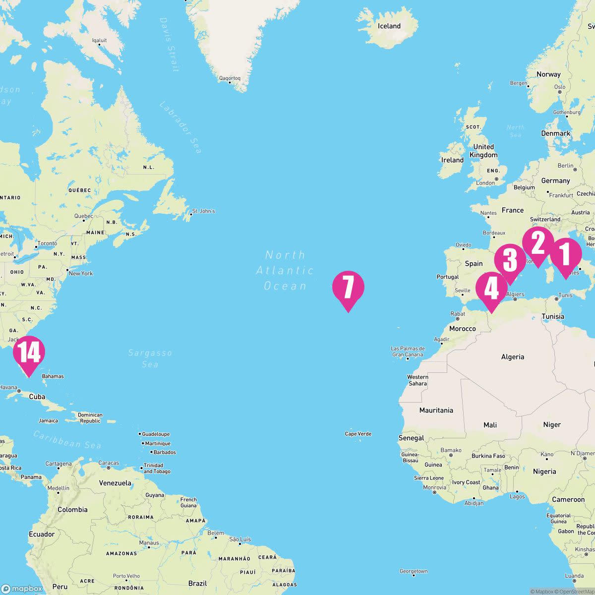 Norwegian Epic - November 10th, 2024 - Cruise Map & Port Info