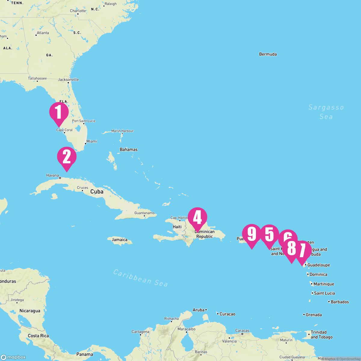 Norwegian Jade - January 16th, 2024 - Cruise Map & Port Info