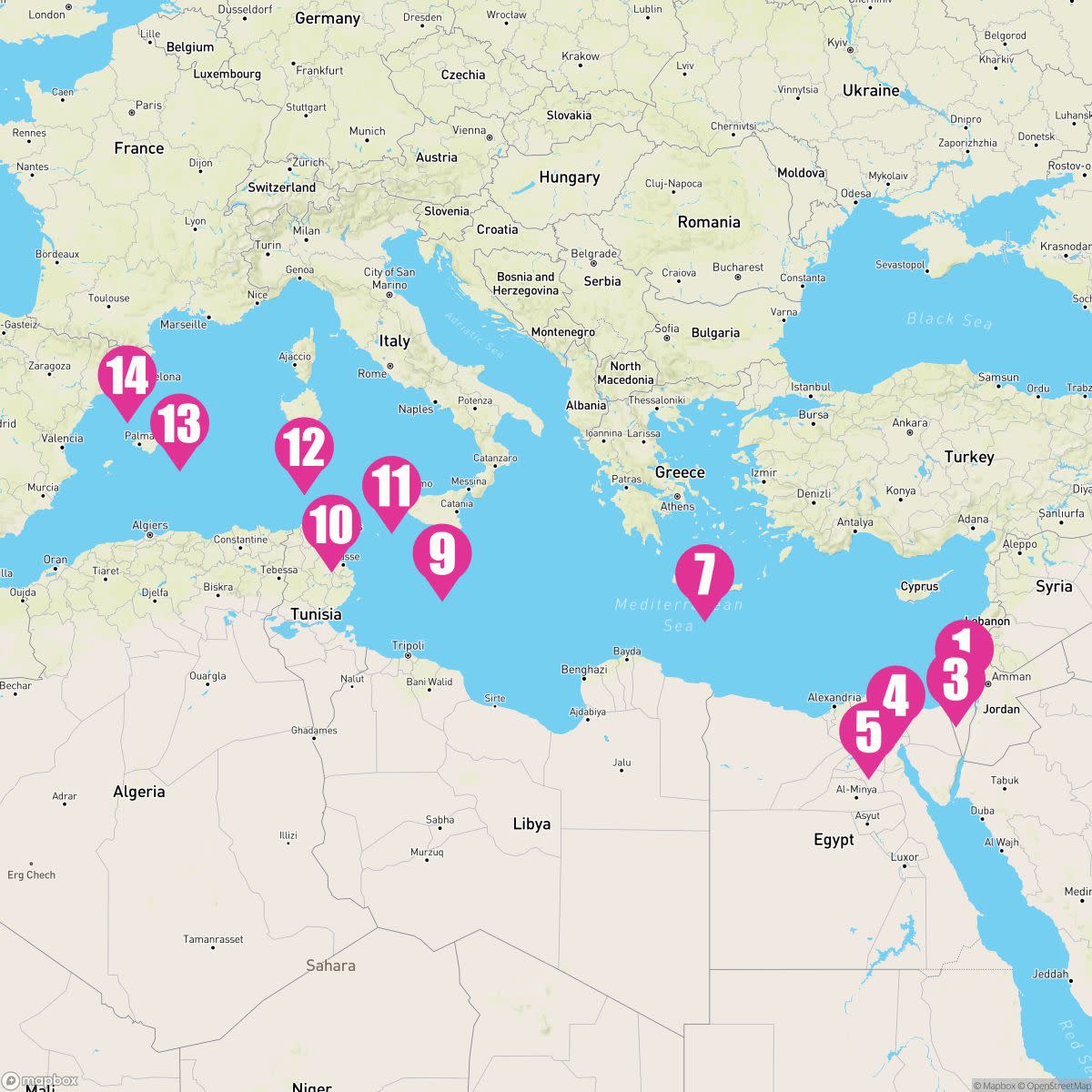 Seven Seas Mariner - October 22nd, 2025 - Cruise Map & Port Info