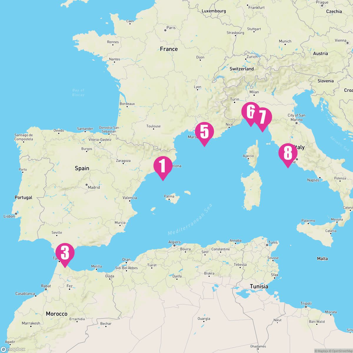 Sun Princess - August 3rd, 2024 - Cruise Map & Port Info