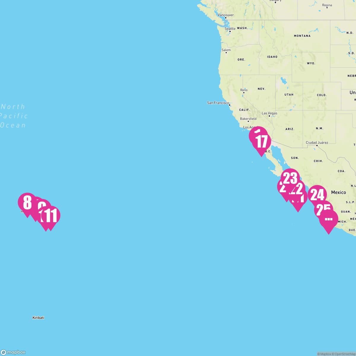 MS Zaandam - November 20th, 2024 - Cruise Map & Port Info