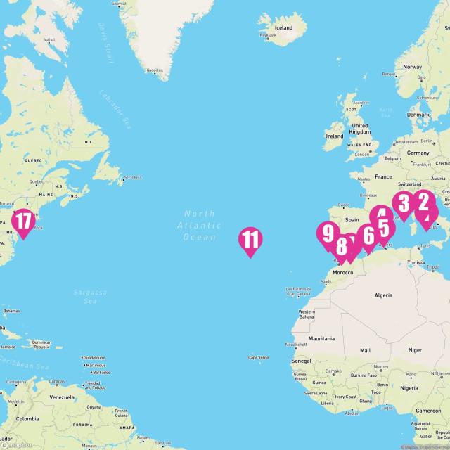 Norwegian Prima - November 7th, 2024 - Cruise Map & Port Info