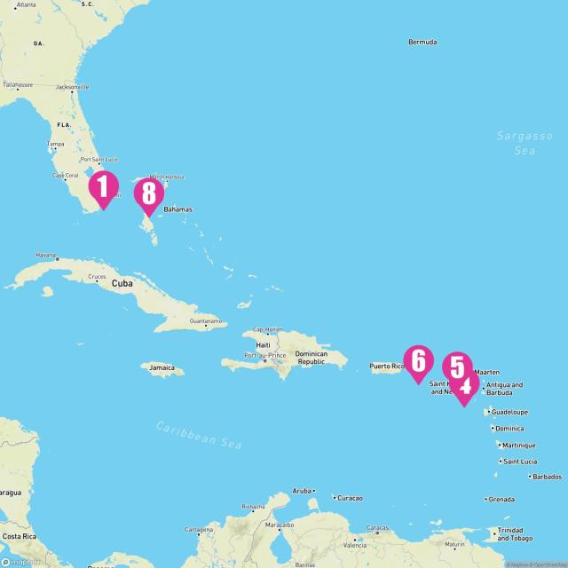 Oasis of the Seas - December 14th, 2024 - Cruise Map & Port Info
