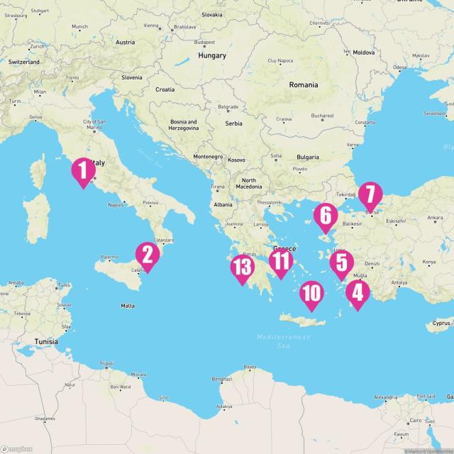 Queen Victoria - May 12th, 2025 - Cruise Map & Port Info