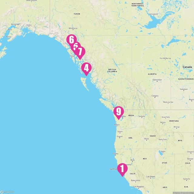 Ruby Princess - June 28th, 2025 - Cruise Map & Port Info