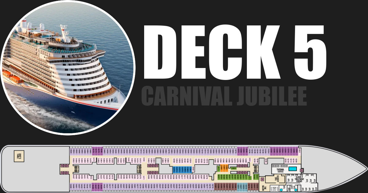 Carnival Jubilee Deck 5 - Cabins & Activities