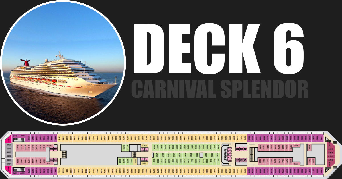 Carnival Splendor Deck 6 - Cabins & Activities