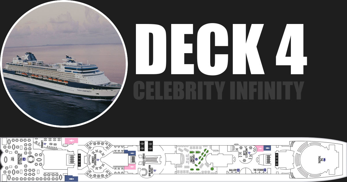 Celebrity Infinity Deck 4 - Activities & Deck Plan Layout