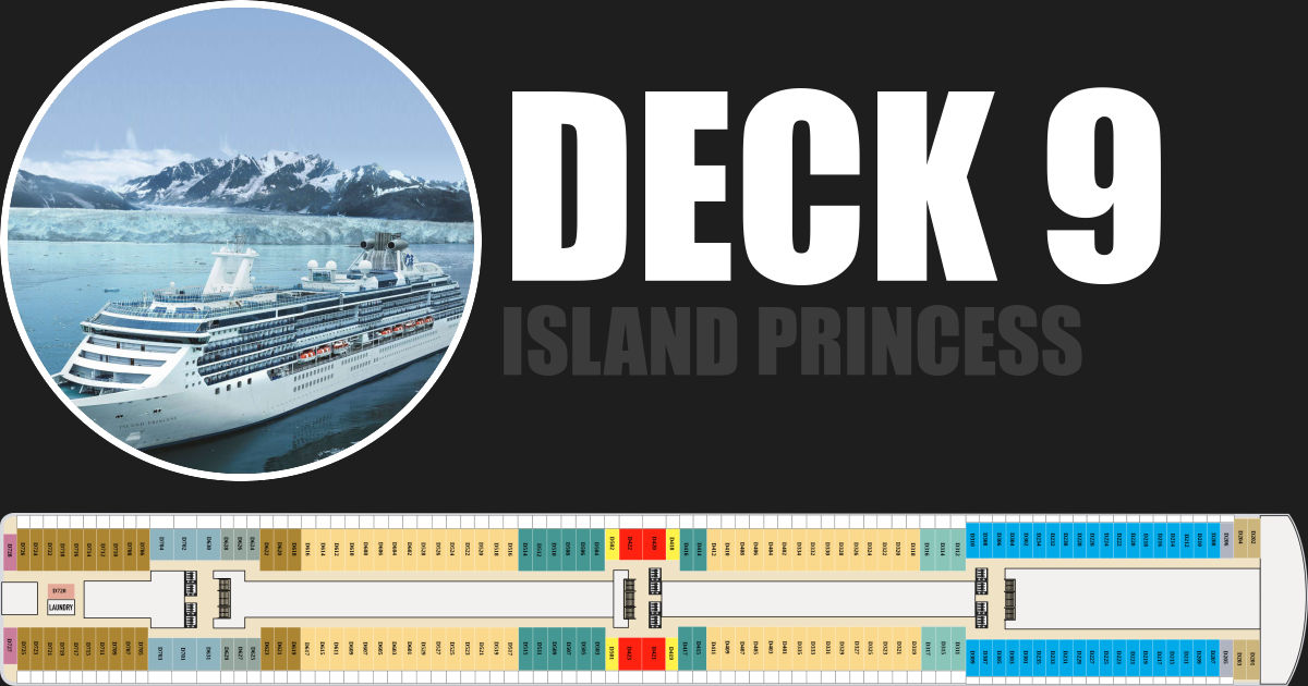 Island Princess Deck 9 - Cabins & Activities