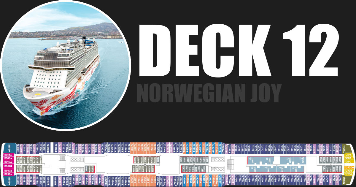Norwegian Joy Deck 12 - Activities & Deck Plan Layout
