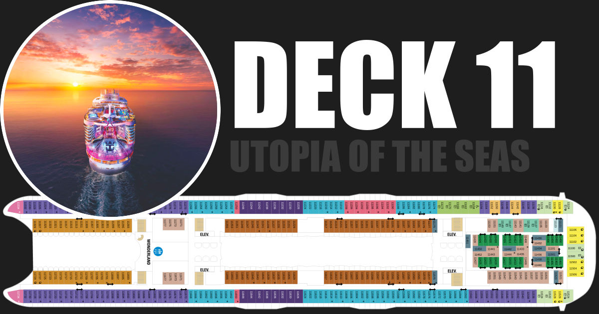 Utopia of the Seas Deck 11 - Cabins & Activities