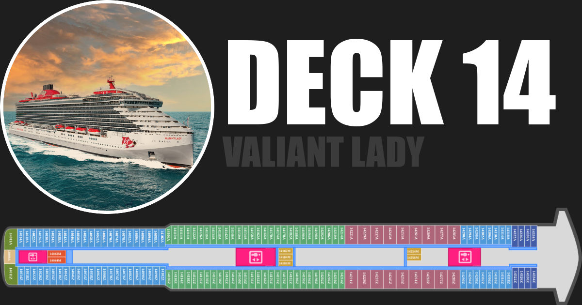 Valiant Lady Deck 14 - Activities & Deck Plan Layout