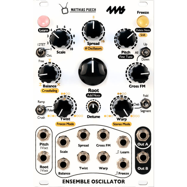 4MS ENOSC Ensemble Oscillator Eurorack Synth Module, White | GearTree