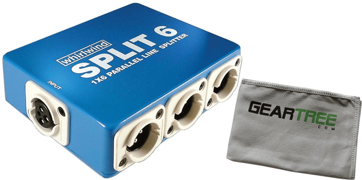 Whirlwind SPLIT6 - 1x6 Line Splitter TWO PACK w/ Cleaning Cloth | GearTree