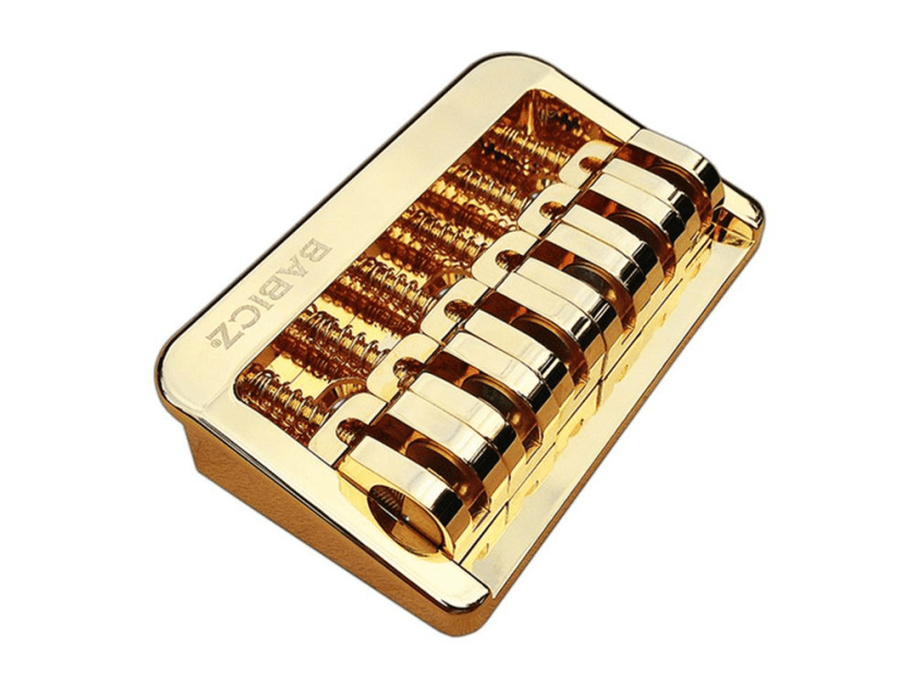 Babicz FCH6 6-String Fixed Hardtail Bridge, Gold | GearTree
