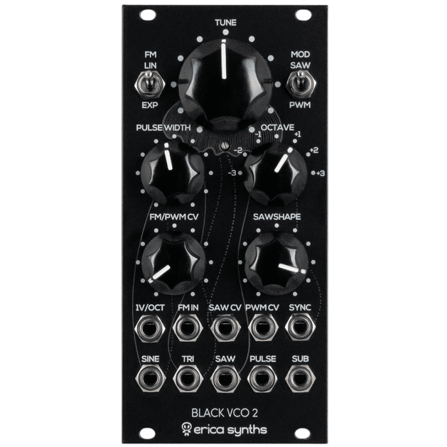 Erica Synths Black VCO2 Analog VCO Eurorack Synth Module | GearTree