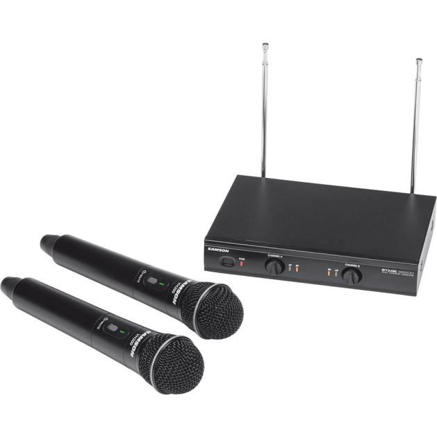 Samson Stage 200 Dual Vocal Wireless System w/ (2) Q6 Dynamic Mics ...