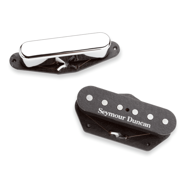 Seymour Duncan Hot Telecaster Single Coil Pickup Set, Black/Chrome ...