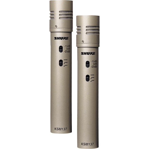 Shure KSM137 Small Diaphragm Condenser Microphone, Pair | GearTree