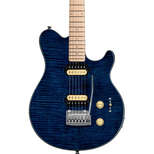 Sterling AX3FM Axis Electric Guitar, Maple Fingerboard, Neptune Blue ...