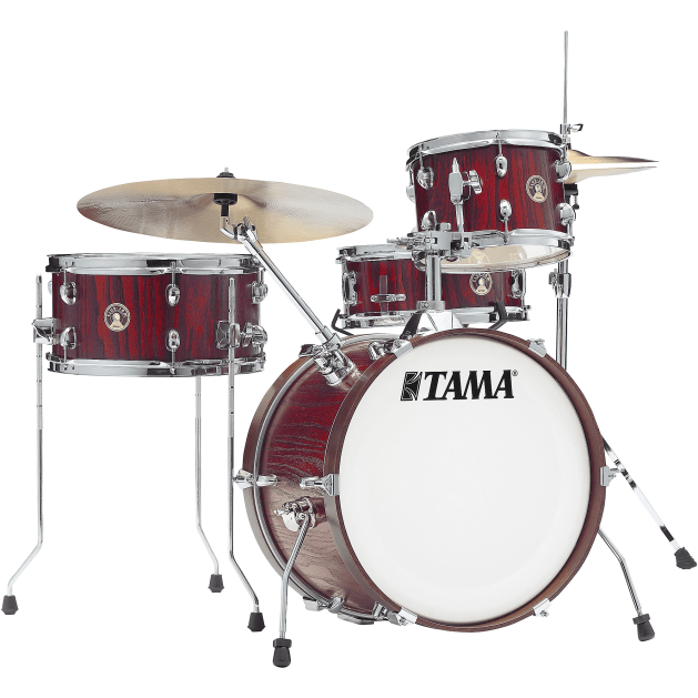 Tama LJL48S Club-Jam 4-Piece Acoustic Drum Shell Pack, Satin Burgundy ...