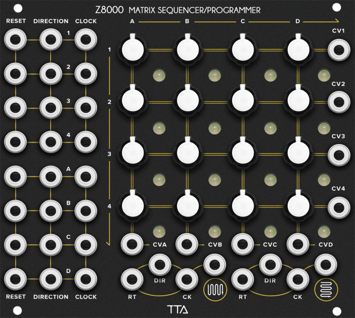 Tiptop Audio Tiptop Z8000 Matrix Sequencer/Programmer Eurorack Synth Module, Black | Geartree