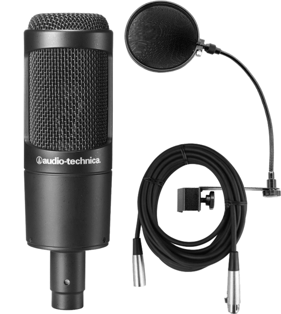 Audio-Technica Audio Technica AT2035 Condensor Microphone Bundle Black ...