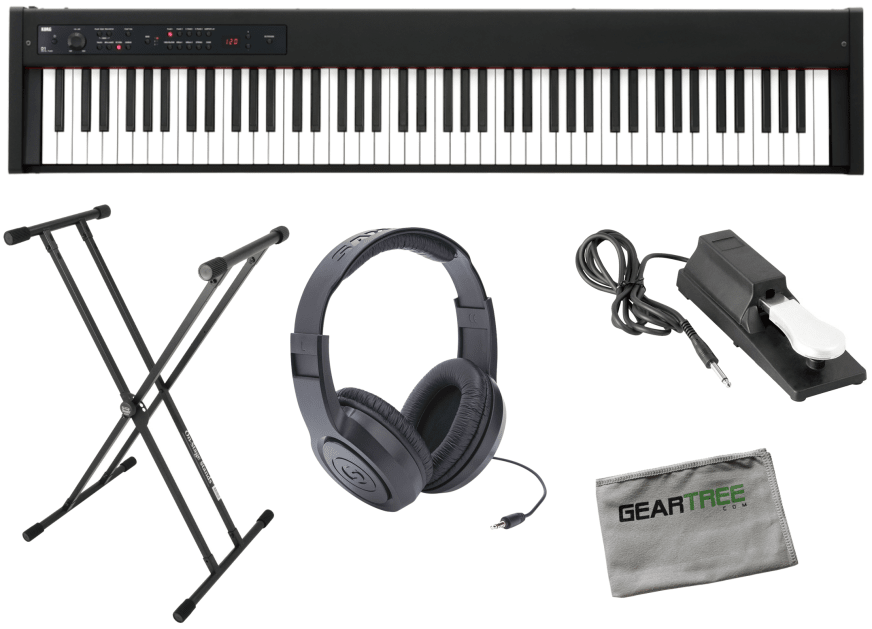 Korg D1 Slimline 88-Note Weighted Digital Stage Piano w/Sustain Pedal ...