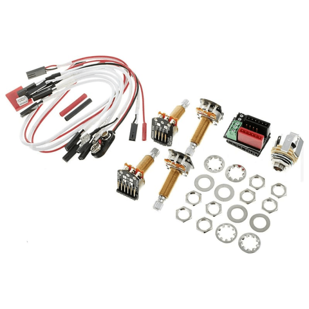 EMG 1 or 2 Pickup HZ Passive Solderless Conversion Wiring Kit Long Shaft | GearTree