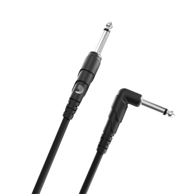 D'Addario Classic 1/4" to 1/4" Right Angle Instrument Cable, 10' | GearTree