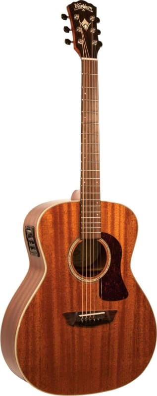 Washburn HG120SWEK All Solid Mahogany Acoustic Electric Guitar | GearTree