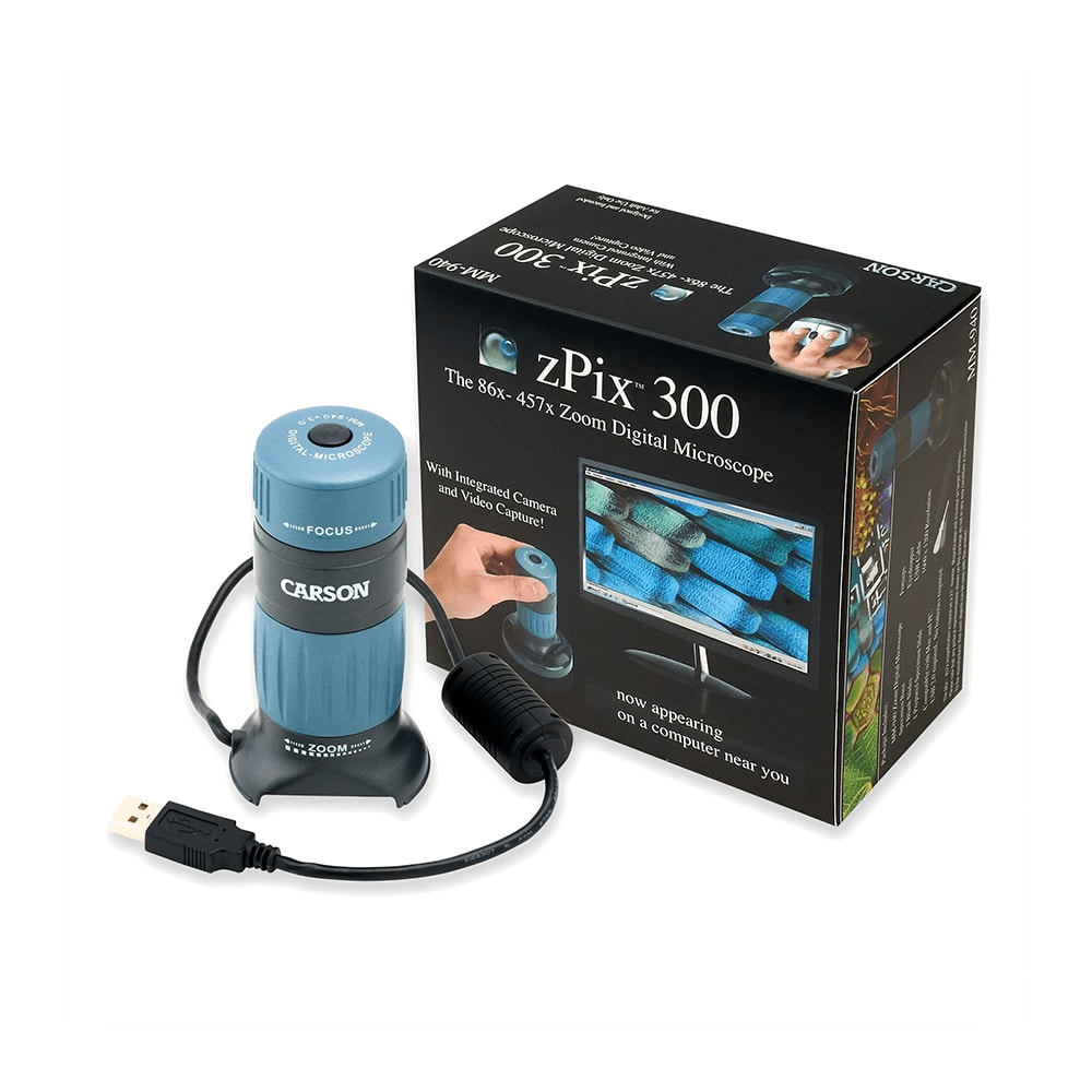 Carson zPix™ 300 Digitale USB Microscoop 86-457x met Camera en Video ...
