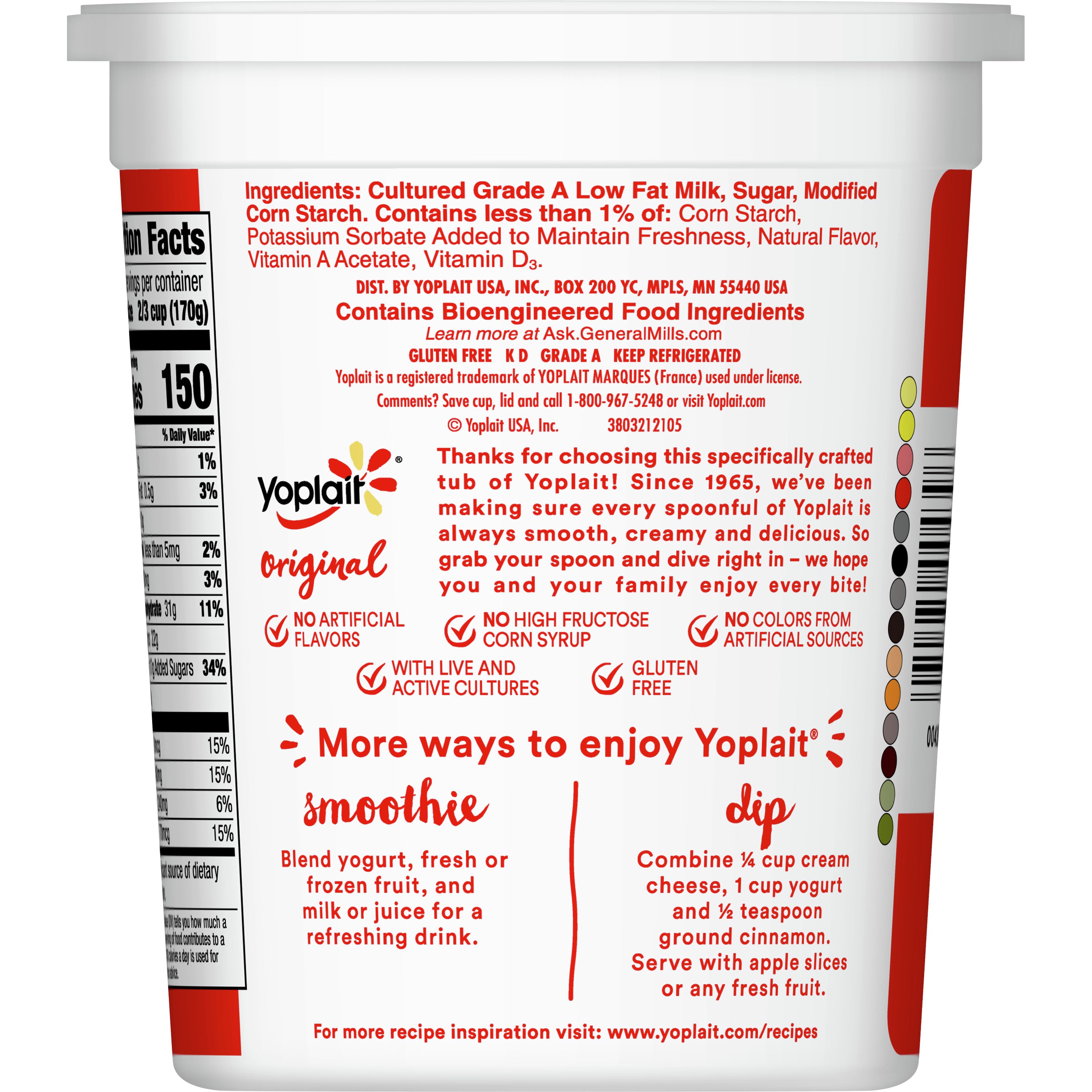 Yoplait Light Vanilla Nutrition Facts | Shelly Lighting