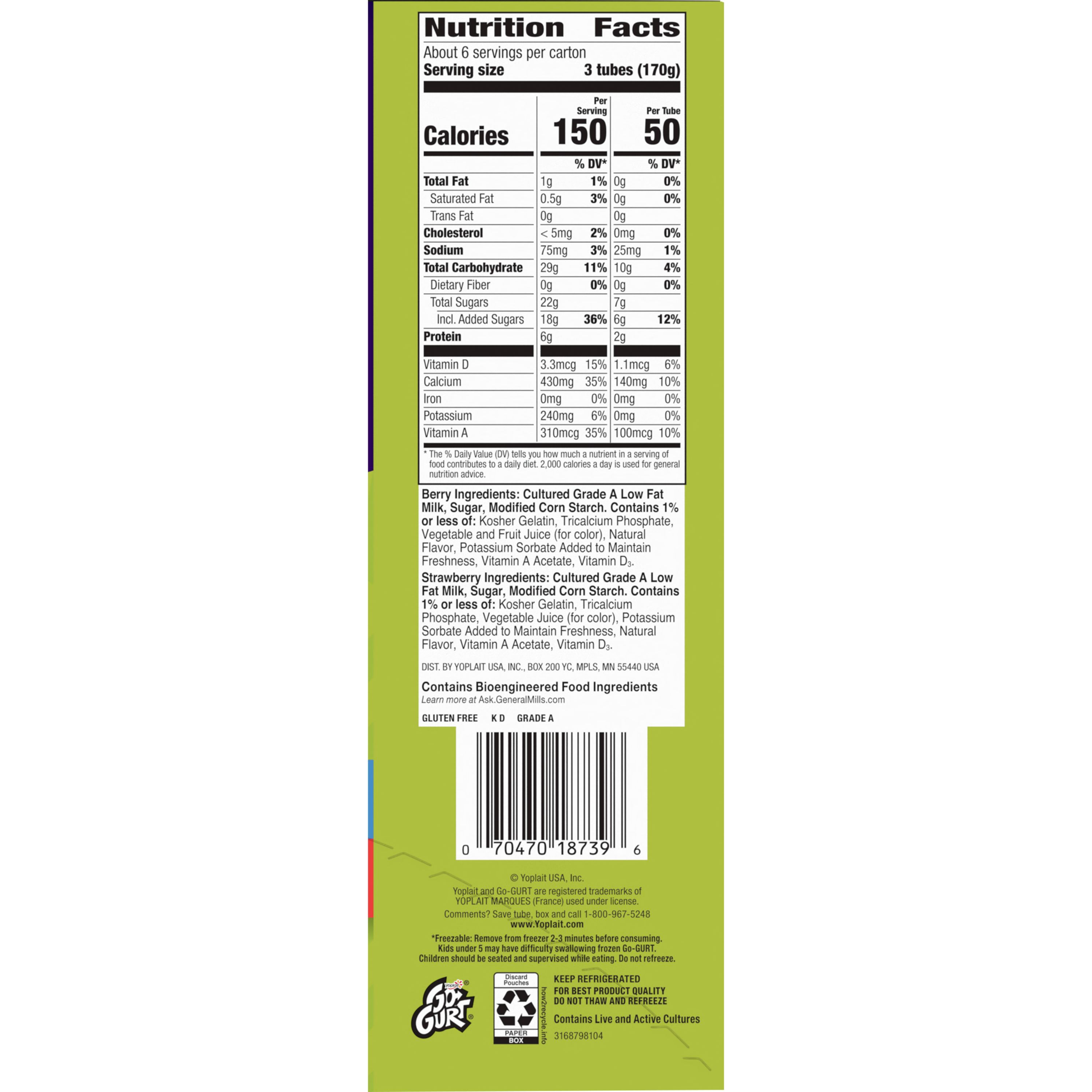 Strawberry Gogurt Nutrition Facts | Besto Blog