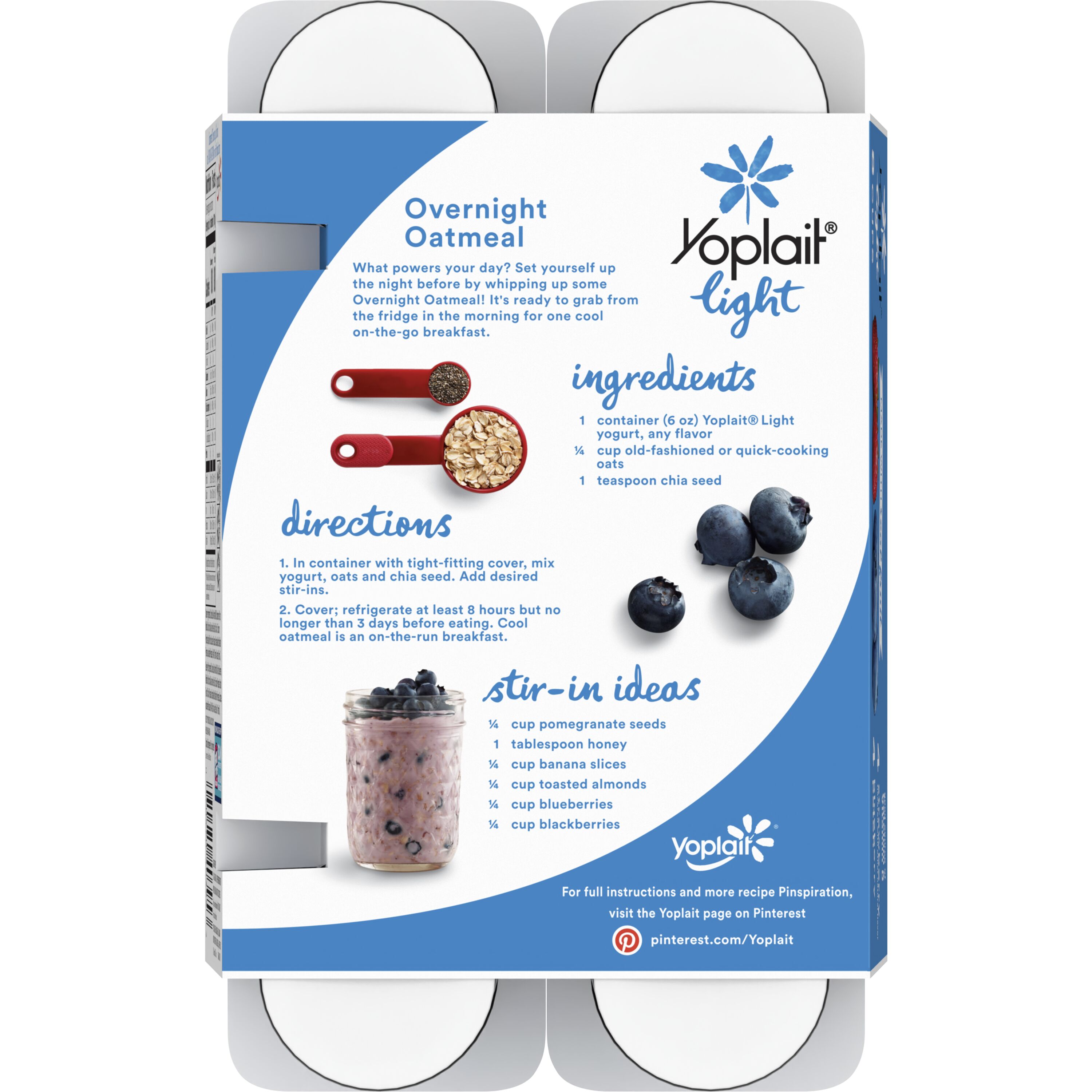 Yoplait Light Yogurt Nutrition Label